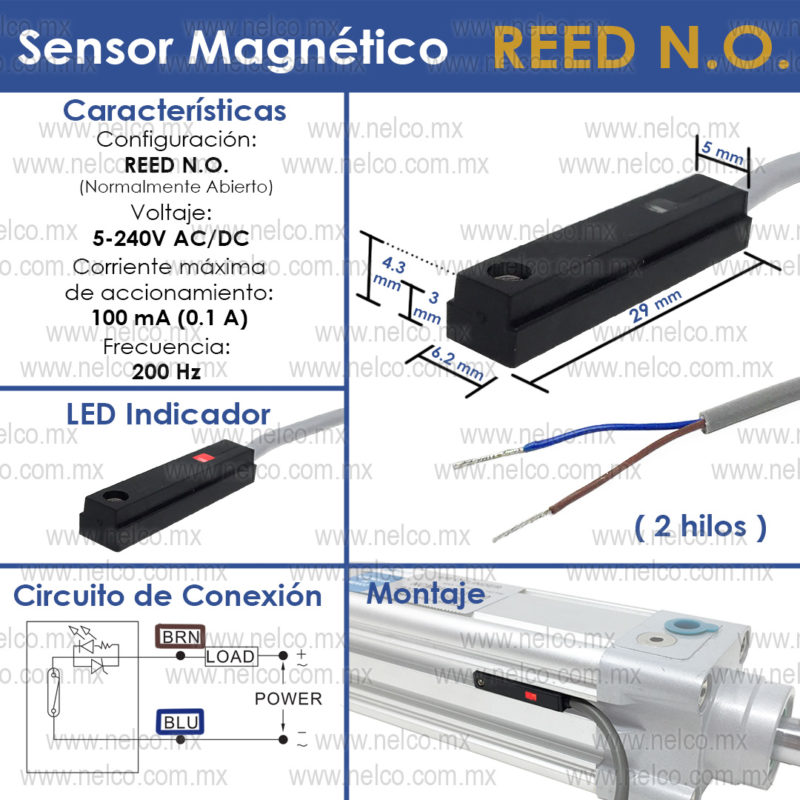Sensor REED para cilindro neumatico 31R
